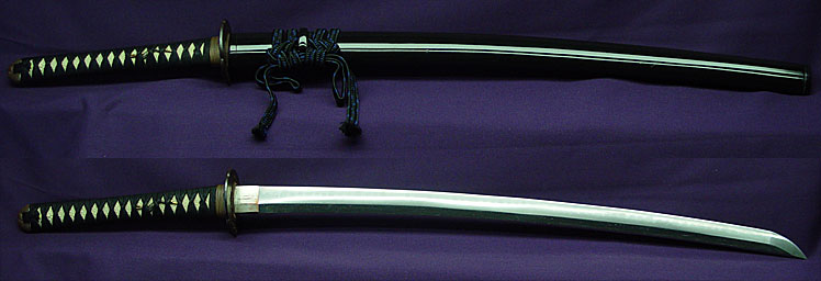 Japanese Sword -Nice fully mounted gendaito katana signed "Nagamitsu saku"