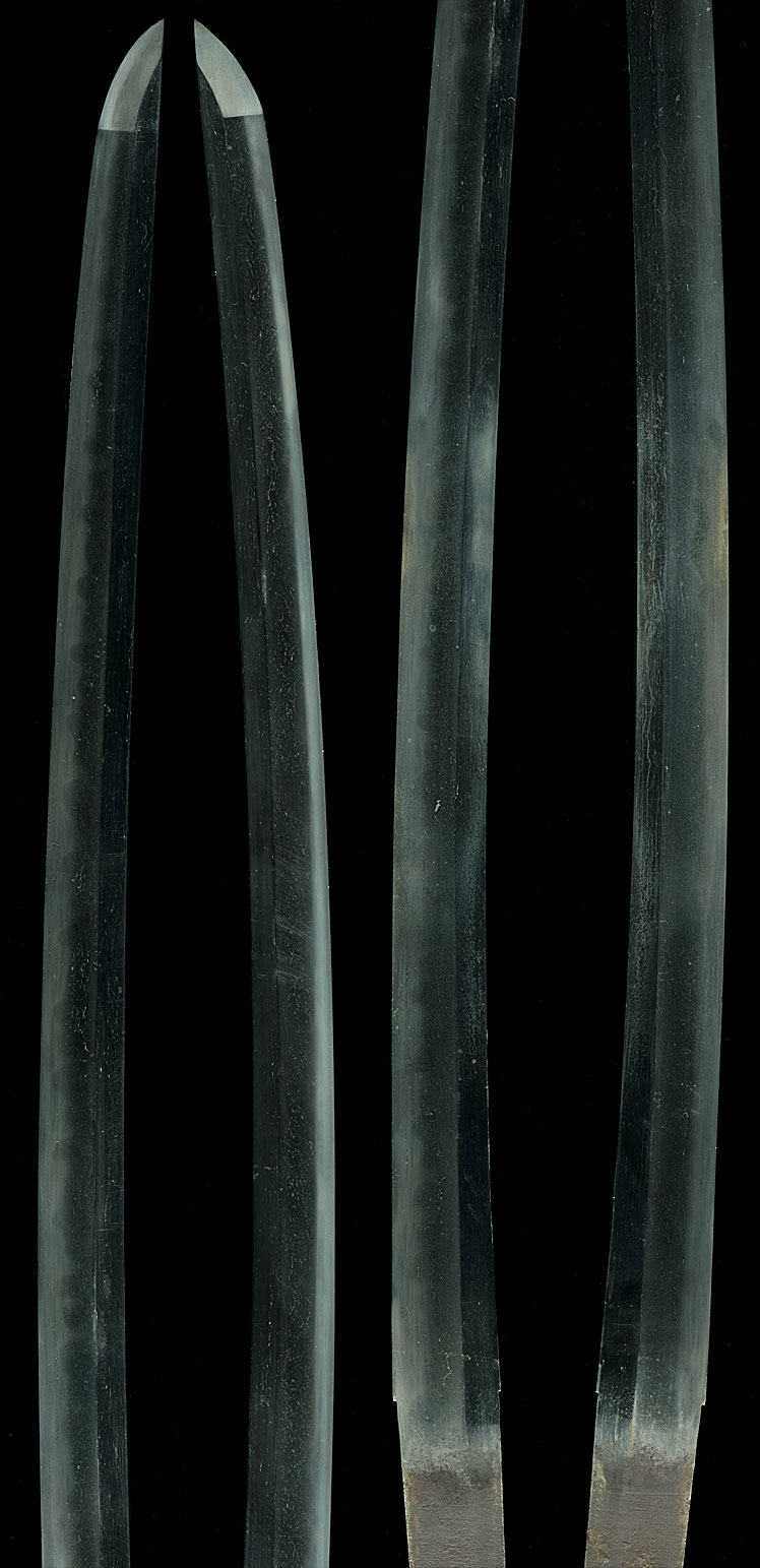 Japanese Sword - Meiji Solid Silver Tachi Mounts w/ Blade Signed Bishu ...